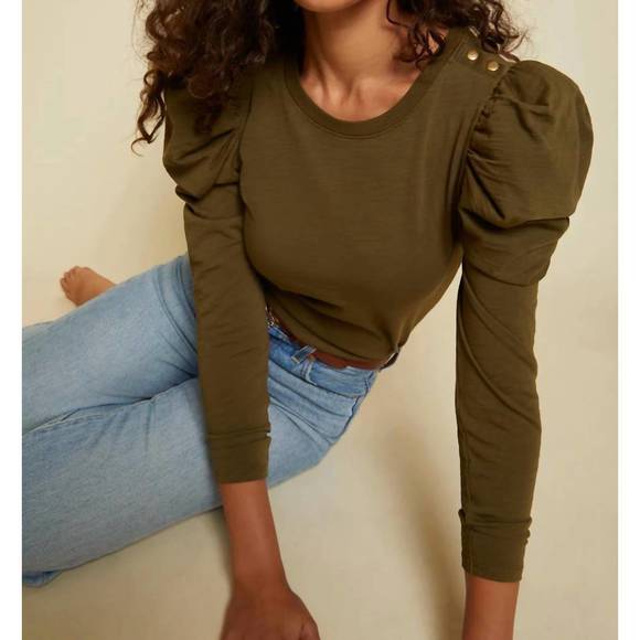 Nation LTD | Tops | New Nation Ltd Krista Puff Shoulder Tee Top In ...